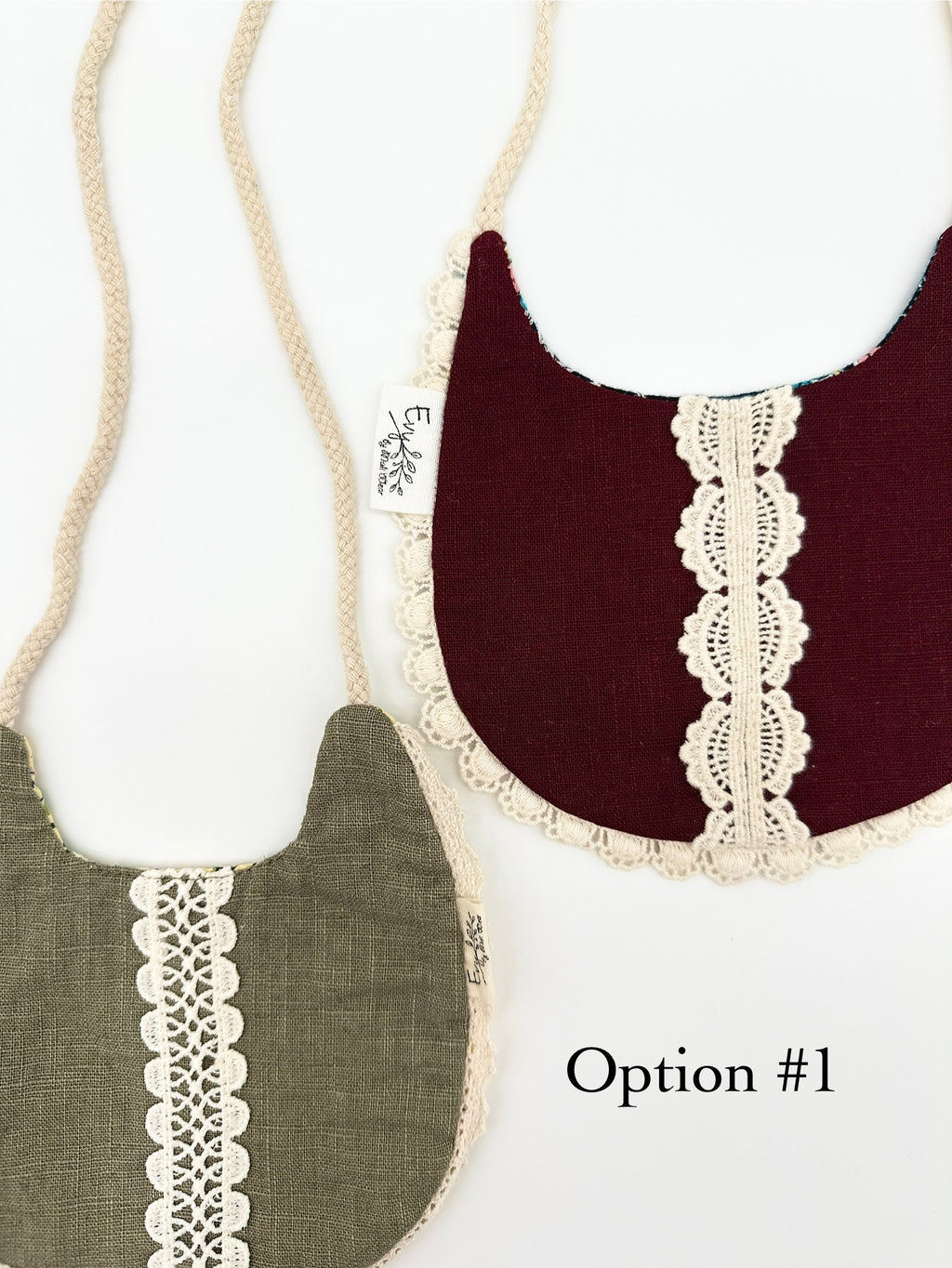 Linen Bibs 2 pack – Olive and Cradle