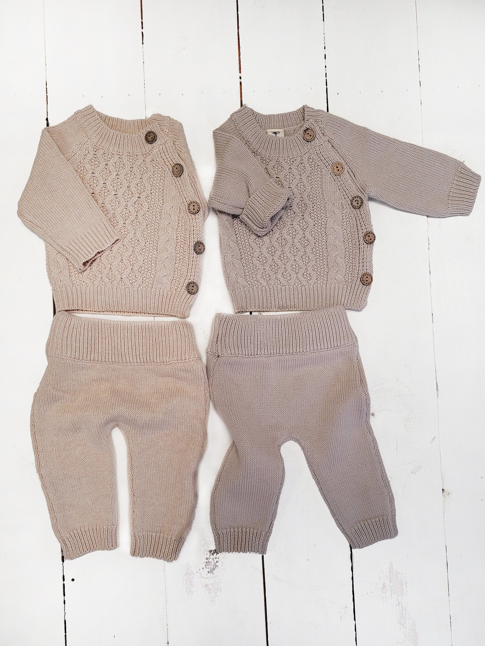 Sasha Knitted 2pc Set – Olive and Cradle