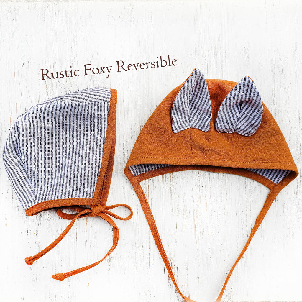 Rustic Foxy Bonnet – Olive and Cradle