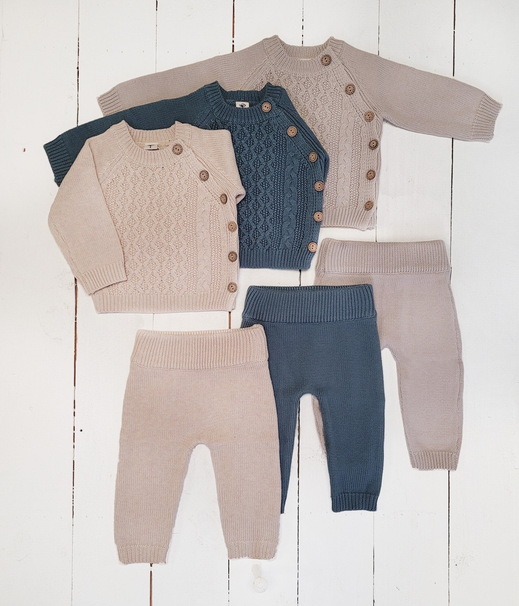 Sasha Knitted 2pc Set – Olive and Cradle
